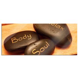 Pixxprint Glasbild Wellness Body Soul Relax