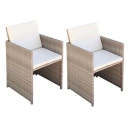 vidaXL Gartenstuhl, beige