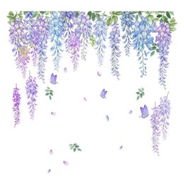 FIDDY Wandsticker Wandtattoo mit Blumen und Ranken dekorieren (1 St)