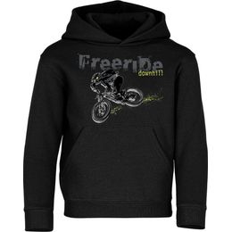 Baddery Kapuzenpullover Kinder Hoodie: Freeride Downhill