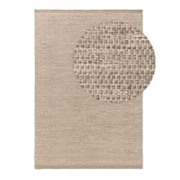 benuta Pure Wollteppich Rocco Taupe 140x200 cm - Naturfaserteppich aus Wolle