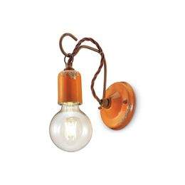 Ferroluce Wandleuchte C665 im Vintage-Stil, orange