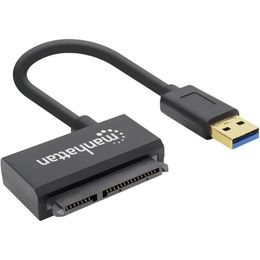 Festplatten/SSD Adapter [1x usb 3.2 Gen 1 Stecker a (usb 3.0) - 1x SATA-Kombi-Stecker 7+15 - Manhattan