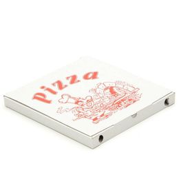 KK VERPACKUNGEN 300 Pizzakartons 320 x 320 x 40 mm Pizzaschachteln Motiv Verpackungen weiß - Weiß
