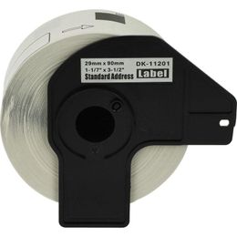 Etiketten-Rolle 29mm x 90mm kompatibel mit Brother pt QL-800, QL-820NWB, QL-810W, QL-720, QL720NW Etiketten-Drucker - Premium - vhbw