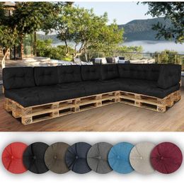 Mucola Palettenkissen Palettenauflage Leinen Sitzkissen Palettenpolster Polster Palettensofa Paletten Kissen Outdoor Sitzauflage - 120x40x20/10CM braun