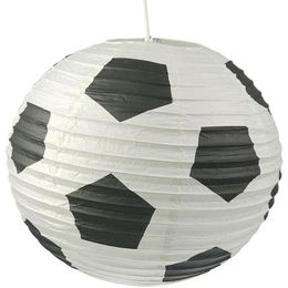 Niermann - Papier Lampenschirm für Fussball-Fans Papier Lampe mit Fussball Motiv ø 40 cm