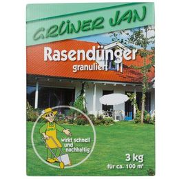 GRÜNER JAN Grüner Jan - Spezial Rasendünger granuliert 3kg Spezialdünger 100m² Rasen Dünger