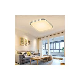 Naizy - led Modern Deckenlampe Ultraslim Deckenleuchte Schlafzimmer Küche Flur Wohnzimmer Lampe (24W Silber Warmweiß)