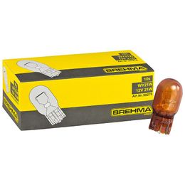 Brehma - 10x WY21W 12V 21W Blinkerlampe Orange Glassockel WX3x16d T20