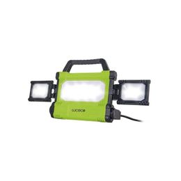 Luceco Schlanker tragbarer led-strahler mit schwenkbarem winkel 5000LM 50W, schwarz/grün 2M kabel - LW50BG2-EU