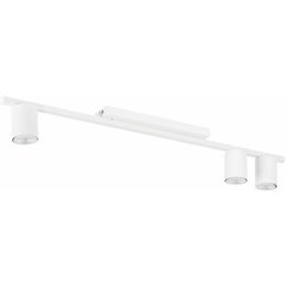 Licht-Erlebnisse Deckenleuchte Weiß Metall 80 cm lang schmal 4x GU10 Deckenlampe Wohnzimmer Küche - Weiß