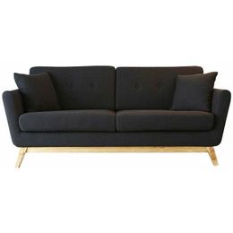 Skandinavisches Sofa aus anthrazitgrauem Stoff hoga - Grau