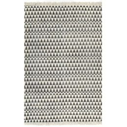 Prolenta Premium - Kelim-Teppich Baumwolle 120x180 cm mit Muster - Schwarz