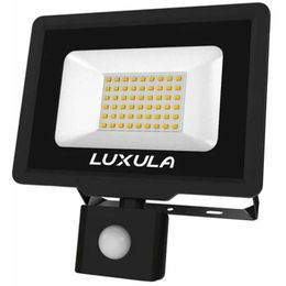 LED-Fluter mit Bewegungsmelder, eek: f, 50W, 5000lm, 3000K, schwarz - Luxula