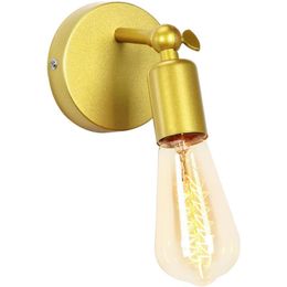 Wandleuchte, Moderne 180 Degree Einstellbar Einfach Wandlampe aus Metall für Schlafzimmer Wohnzimmer Esszimmer Gelb 1PCS