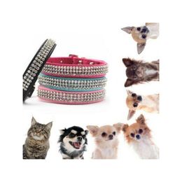 Meditrade GmbH Trade Shop Traesio - halsband mit strasssteinen für hunde katzen haustiere sortierte farben