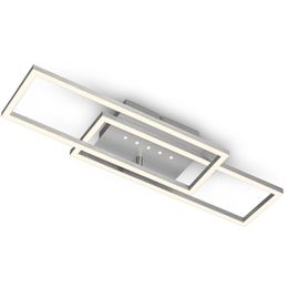 Leuchten frame dot led Deckenleuchte 1x led Memory Funkton Getrennt schaltbar Dimmbar 13 w 1350 lm Metall-Kunststoff Aluminiumfarbig - Briloner