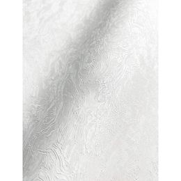 Tapete Weiß Vliestapete Muster - Mustertapete Modern Creme Natur Struktur Motiv Glamour 3D Optik Uni - Nisa Weiß - Newroom