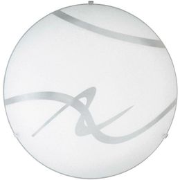 Rabalux - 1819 Deckenleuchte Soley aus Metall/ Kunststoff Glas weiß/ transparent Ø40cm