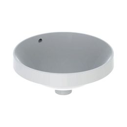 VariForm Einbauwaschtisch rund, 400mm, ohne Hahnloch, mit Überlauf, Farbe: Weiß - 500.701.01.2 - Keramag