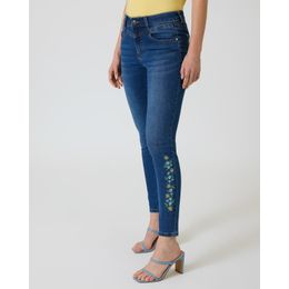 Jeans mit Blumenstickerei