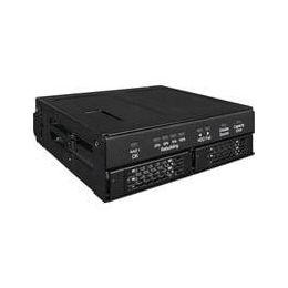 ICY BOX MB902SPR-B R1, Laufwerksgehäuse schwarz Einbauschächte: 2x 2,5 Zoll intern Anschlüsse extern: 1x SATA Anschlüsse intern: SAS, SATA RAID-Level: 1, JBOD