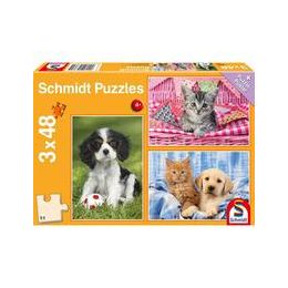Schmidt Spiele Meine liebsten Haustierbabys, Puzzle 3x 48 Teile Teile: 144 (3x 48) Altersangabe: ab 4 Jahren