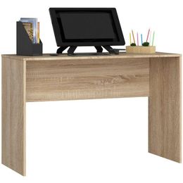 PC-Schreibtisch B-17, mit Tastaturablage | Office Desk | Computertisch | Bürotisch mit Tastaturablage | B120 x H77 x T50 cm, 29 kg | Sonoma Eiche