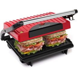 Aigostar - elektrischer grill sandwich platte 750W rot