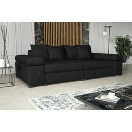 Big Sofa Couchgarnitur Megasofa Riesensofa arezzo Stoff Tilia Schwarz