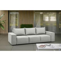 Gartensofa Loungesofa Sofa 3-Sitzer gardent wetterfester Stoff nxl Hellgrau