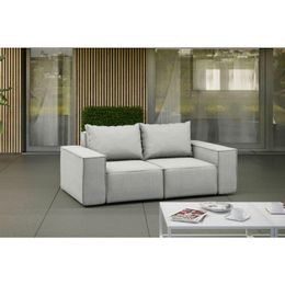 Gartensofa Loungesofa Sofa 2-Sitzer gardent wetterfester Stoff nxl Hellgrau