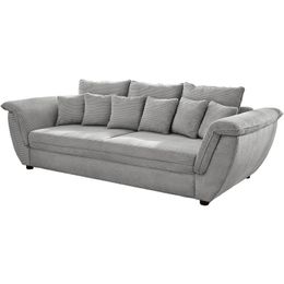 Big Sofa grau Cord 290 cm - Federkern - venja Die Möbelfundgrube