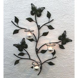 DanDiBo - Wandteelichthalter Metall Kerzenständer Wandkerzenhalter für Teellichter 12120 Teelichthalter 62 cm Wandleuchter Kerzenhalter Wand