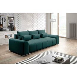 Furnix - Sofa loreta Couch 3-Sitzer mit Schlaffunktion Bettkasten MH37 Grün