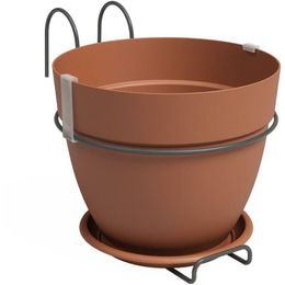 Capri campana Balkontopf Terracotta ø 20 cm mit Halter - Kunststoff - Artevasi