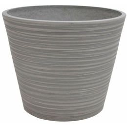 Kleine Outdoor -Runde Vase Synthetic Faser Garden 31x25,4 cm Azalea - Grey - Grey