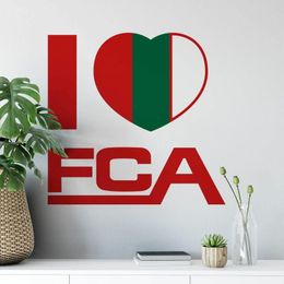 I love fca 60x58cm Wandtattoo Fanartikel Fußball Aufkleber - FC Augsburg