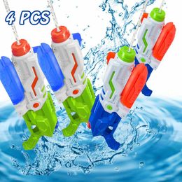VINGO - Wasserpistole für Kinder mit großer Reichweite bis zu 10-11 Meter 1030ml Spielzeug für Mädchen Junge Eiswürfel Geeignet 4 Stück - Blau