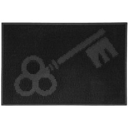 Weitere - Fußmatte Pin Key schwarz 40 x 60 cm Fußabtreter Schmutzmatte Schmutzfangmatte
