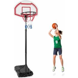 GOPLUS Basketballkorbständer höhenverstellbar 158-210 cm, Basketballkorb mit sandbefüllbarer Basis Basketballanlage auf Rädern für 5-12 Jahre, tragbar