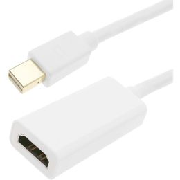 Kompakter Adapter MiniDisplayPort-Stecker auf HDMI-Buchse, weiße Farbe - Cablemarkt