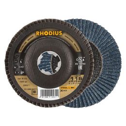 Rhodius Abrasives - rhodius lsz F1 x-lock, 10 Stück, 115 mm, Korn 40, x-lock Fächerscheibe