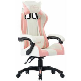 MAISONCHIC - Relaxsessel,Gaming-Stuhl Ergonomisch,Gamer Stühle,Bürostuhl Rosa Kunstleder -73501 - Rosa