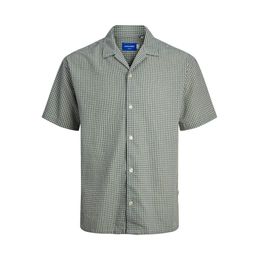 Jack & Jones JACK & JONES Button Up Shirt 'Easter Palma' male size XL Cream / Dark green