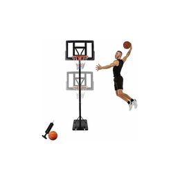 Yardin - Basketballkorb Outdoor Basketballkorb mit Ständer, Basketballständer Höheverstellbare 230 bis 305 cm Basketballanlage mit Basketball, Pumpe