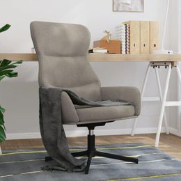MAISONCHIC Relaxsessel Wohnzimmerstuhl Stuhl für Esszimmer Wohnzimmer & Schlafzimmer Hellgrau Samt DE58203 - Grau