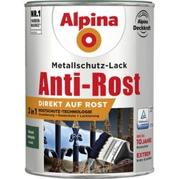 Alpina - Metallschutz-Lack Anti-Rost 25 l dunkelgrün glänzend Metallack Schutzlack