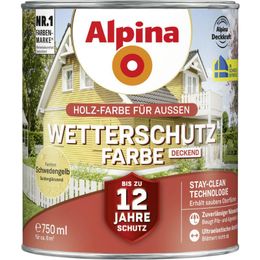 Alpina - Wetterschutzfarbe deckend 0,75 l schwedengelb Holzschutzfarbe